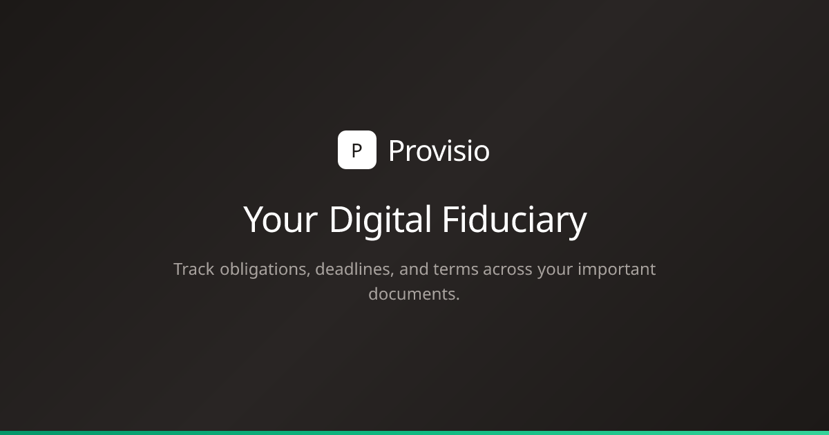 Provisio - Your Digital Fiduciary